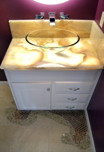 Glass Puddle Bath — Wolf Custom Tile and Design